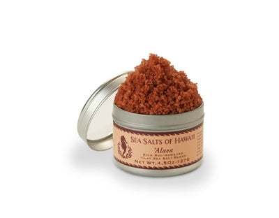 Alaea Rich Red Hawaiian Clay Sea Salt Blend - 4.5 ounce tin – Sea Salts ...