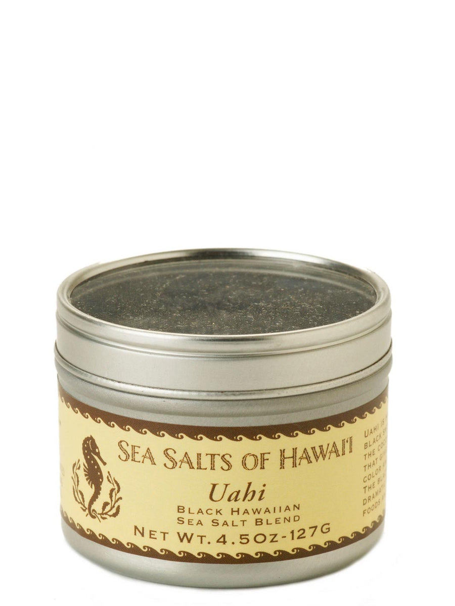 Uahi Black Hawaiian Sea Salt Blend - 4.5 ounce tin – Sea Salts of Hawaii